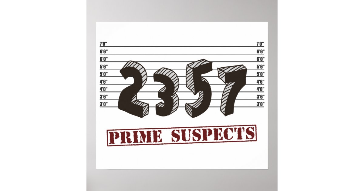 The Prime Number Suspects Poster | Zazzle
