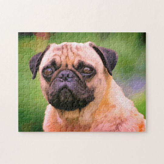 The Pug Dog Art Jigsaw Puzzle | Zazzle.com.au