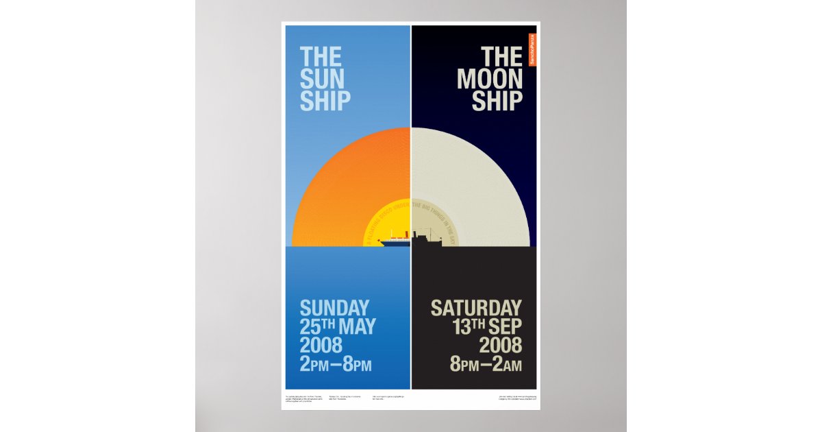The Sun Ship / The Moon Ship poster | Zazzle
