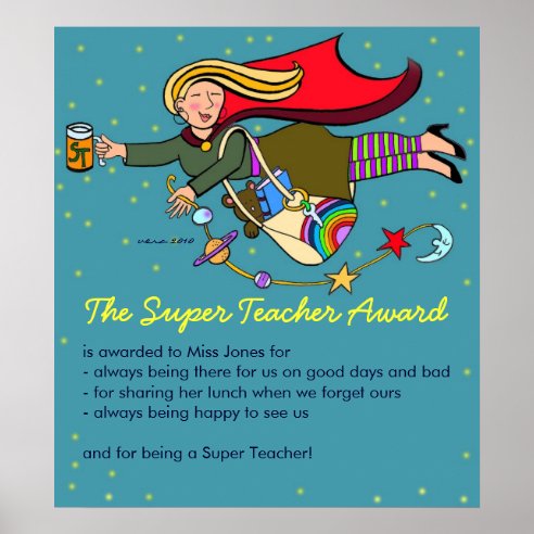 Super Teacher Posters & Photo Prints | Zazzle AU