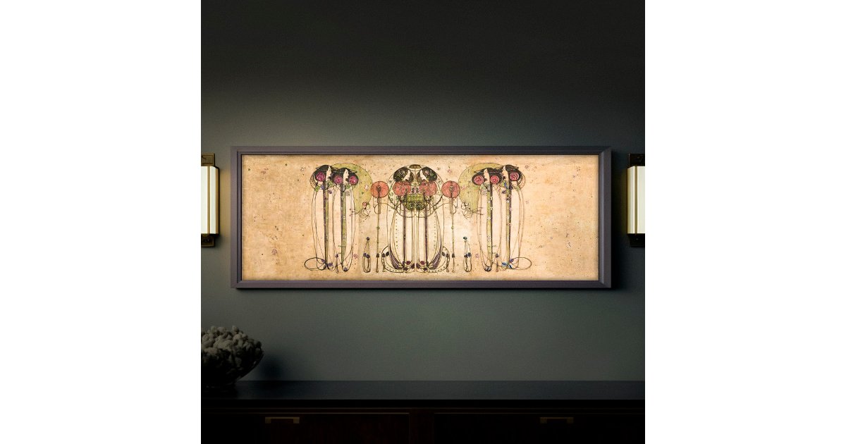The Wassail Mackintosh Art Deco Wall Decor Poster | Zazzle