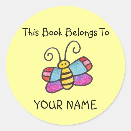 This Book Belongs To You! Classic Round Sticker | Zazzle.com.au