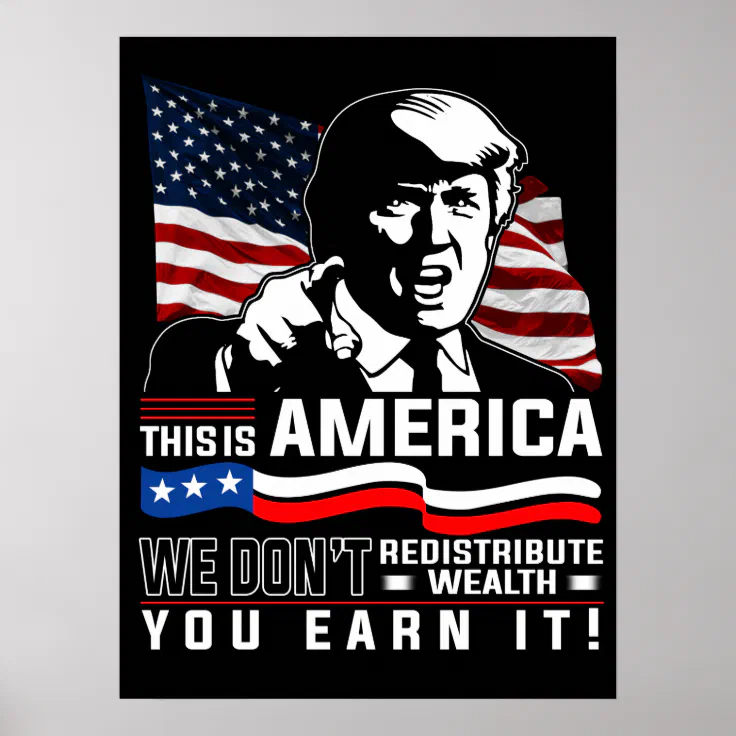 This Is America We Don't Redistribute You Earn It Poster | Zazzle