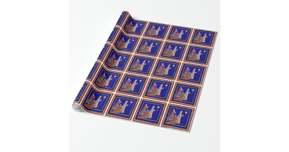 Three wise men wrapping paper | Zazzle