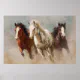 Through the Dust Galloping Horses Art Poster | Zazzle
