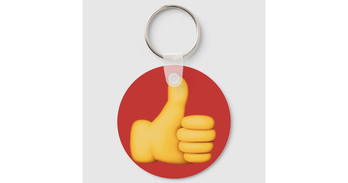 Thumbs up Emoji Key Ring | Zazzle