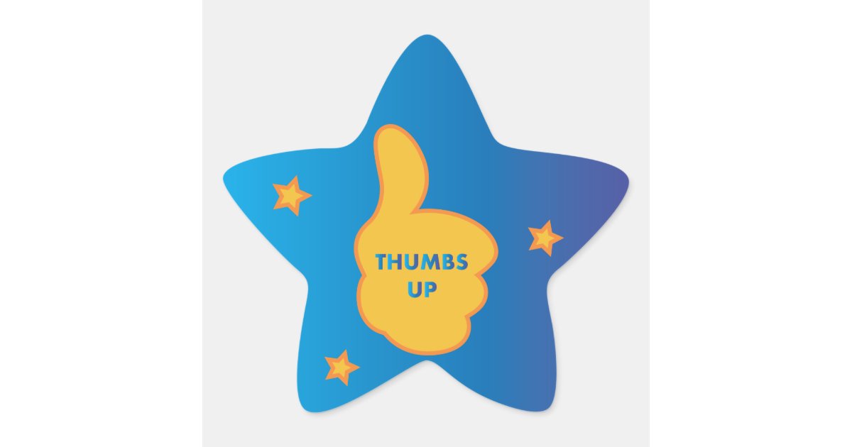Thumbs Up Star Stickers | Zazzle