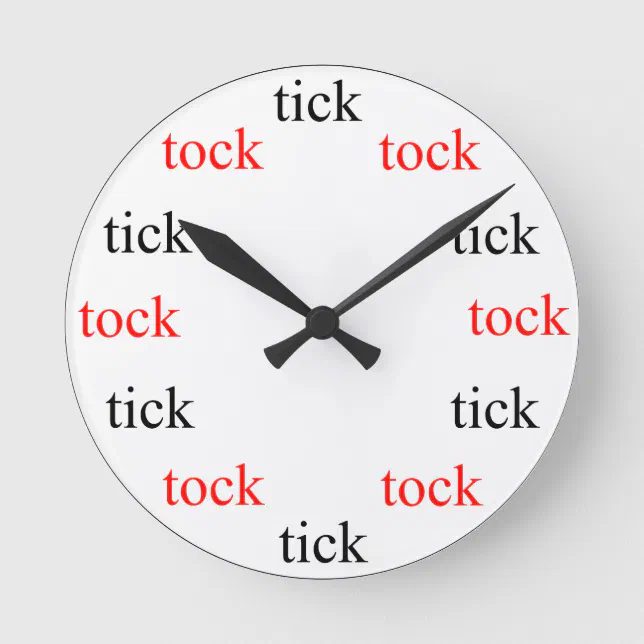 tick tock clock | Zazzle
