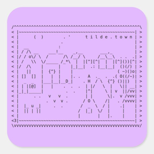 tilde.town ascii art sticker | Zazzle.com.au