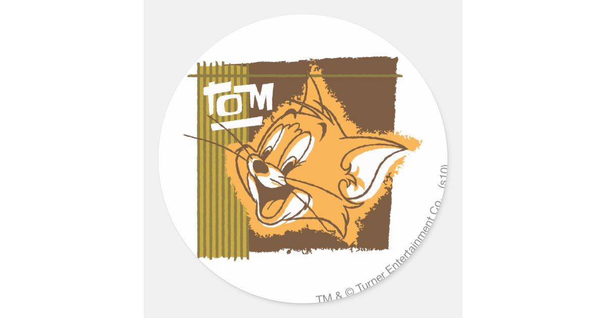 Tom Happy Face Classic Round Sticker | Zazzle