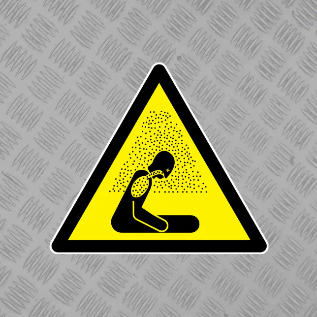 Toxic Gases Asphyxiation Hazard Symbol Label | Zazzle
