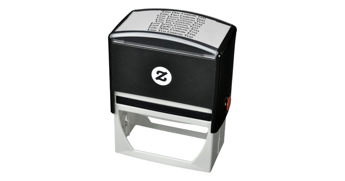 Traditional Custom Business 10 Lines of Serif Text Self-inking Stamp ...