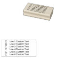 Traditional Custom Business 6 Lines Checkbox Rubber Stamp | Zazzle
