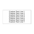 Traditional Custom Business 7 Lines of Serif Text Rubber Stamp | Zazzle