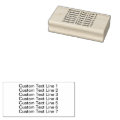 Traditional Custom Business 7 Lines of Serif Text Rubber Stamp | Zazzle