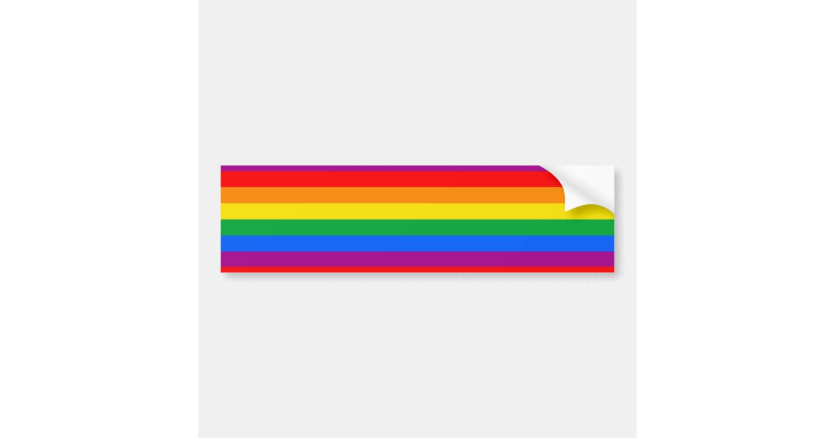 Traditional Gay Pride Flag Bumper Sticker Au