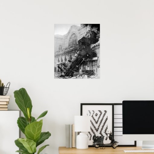 Train Wreck at Montparnasse Poster | Zazzle
