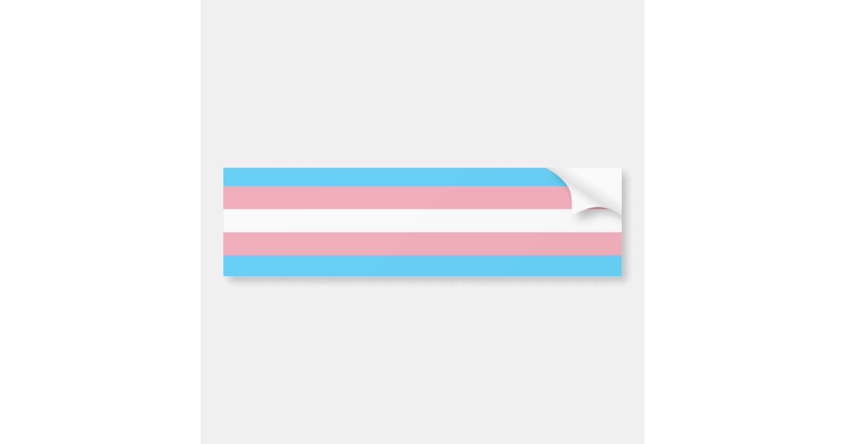 Transgender Flag Bumper Sticker | Zazzle
