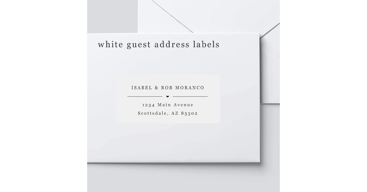 Transparent Wedding Guest Address Labels | Zazzle