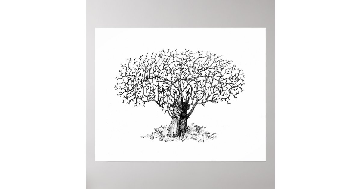 Tree of Life - animals Poster | Zazzle