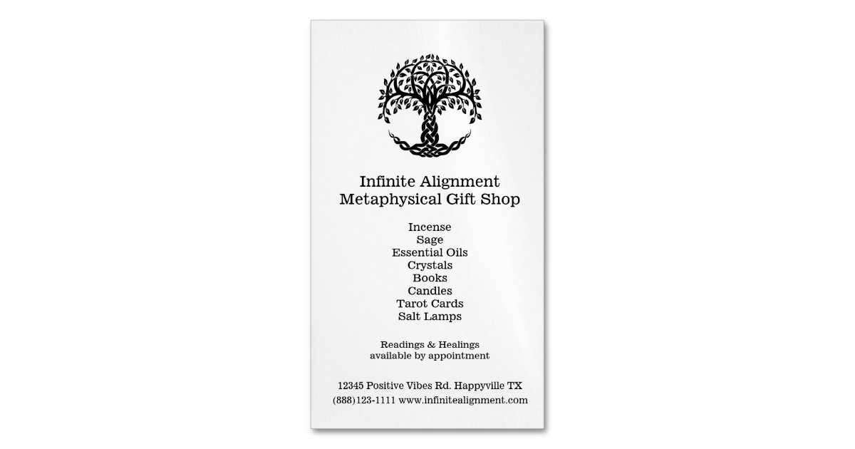 Tree of Life Symbol for Metaphysical Shop Business Magnetic Business ...