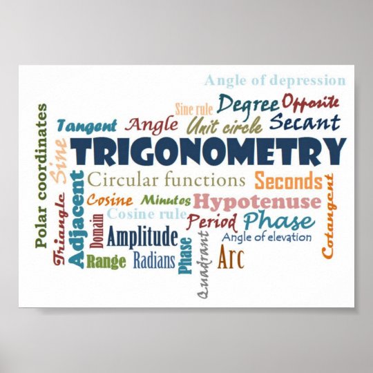 Trigonometry_Display Poster | Zazzle.com.au