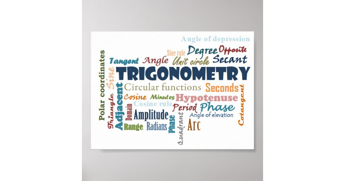 Trigonometry_Display Poster | Zazzle