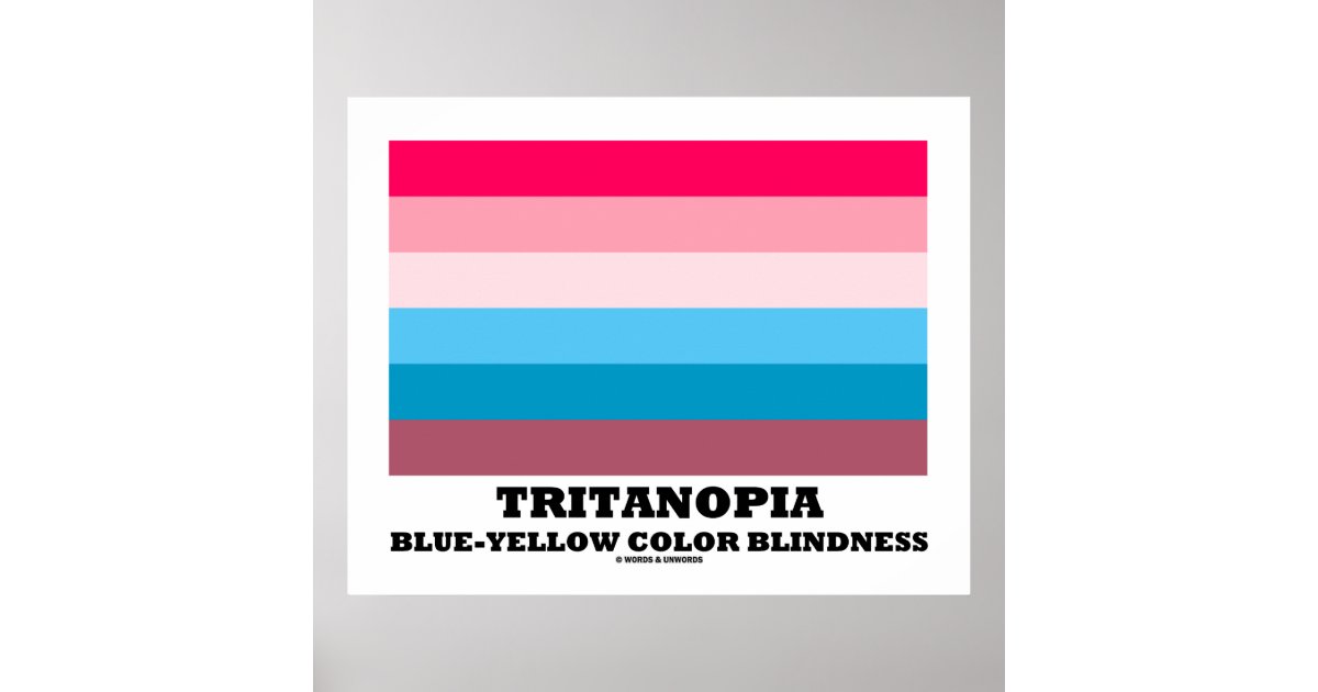 Tritanopia Blue-Yellow Colour Blindness Poster | Zazzle