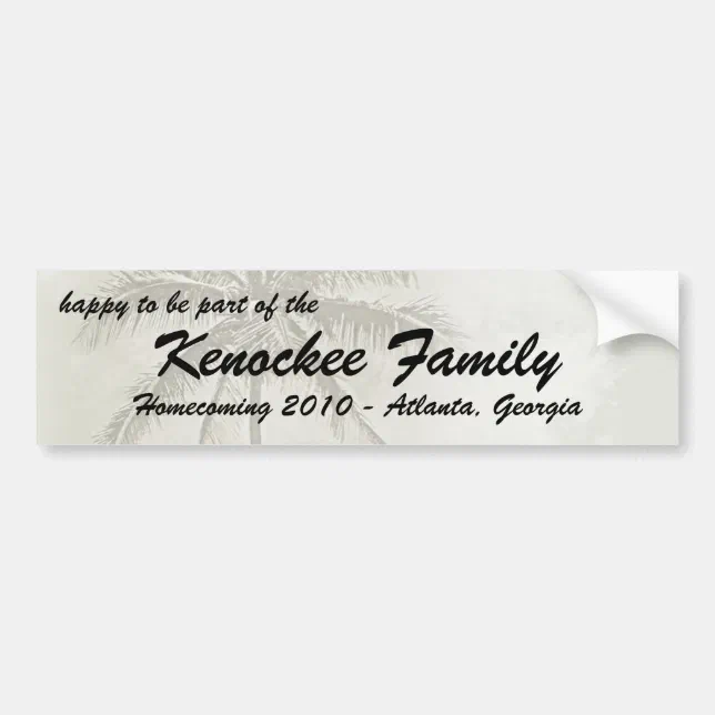 Tropical Family Reunion Bumper Sticker | Zazzle