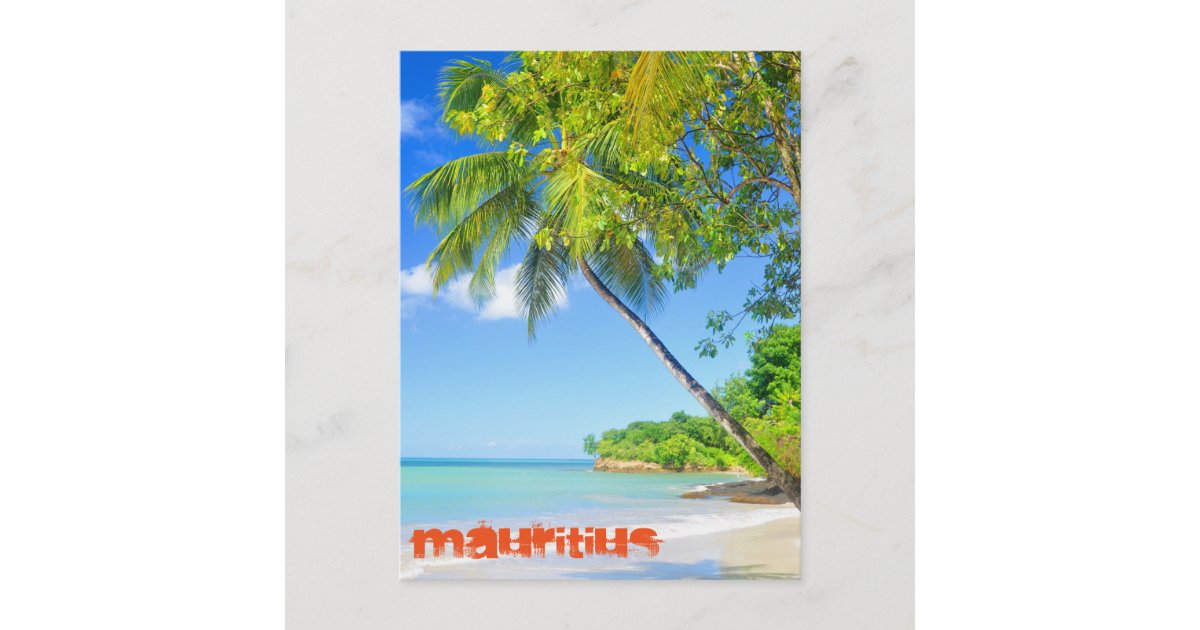Tropical island in Mauritius Postcard | Zazzle