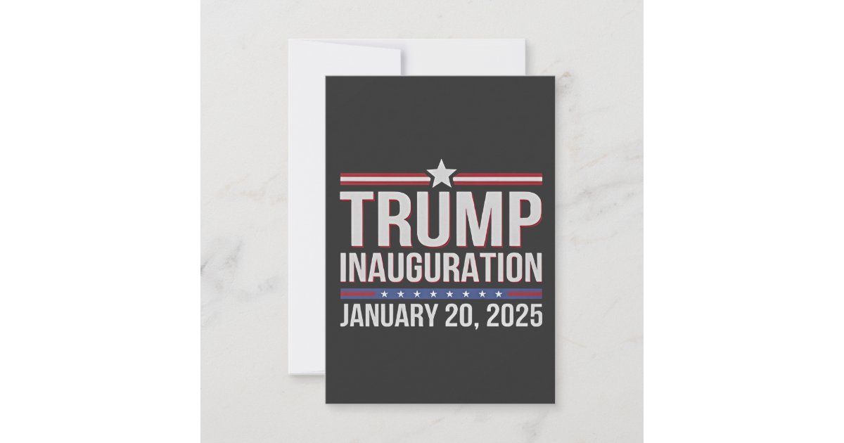 Trump Inaguration Day January 20 2025 President Thank You Card | Zazzle
