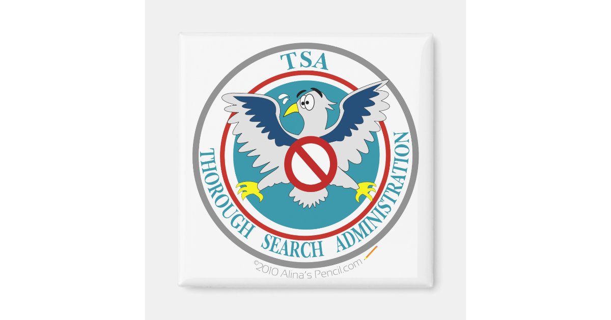 TSA Funny Logo with Cartoon Eagle Magnet | Zazzle