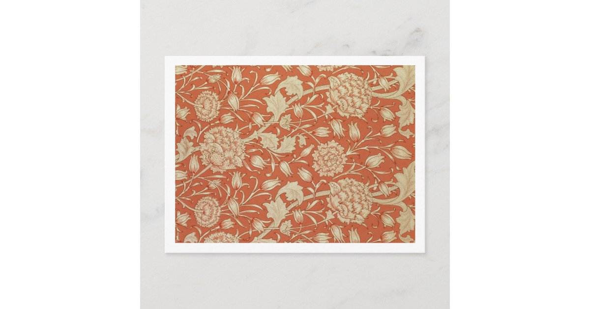 Tulip wallpaper design, 1875 postcard | Zazzle