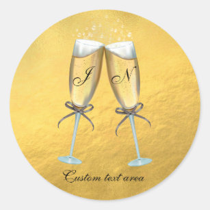 Champagne Glass Stickers | Zazzle AU