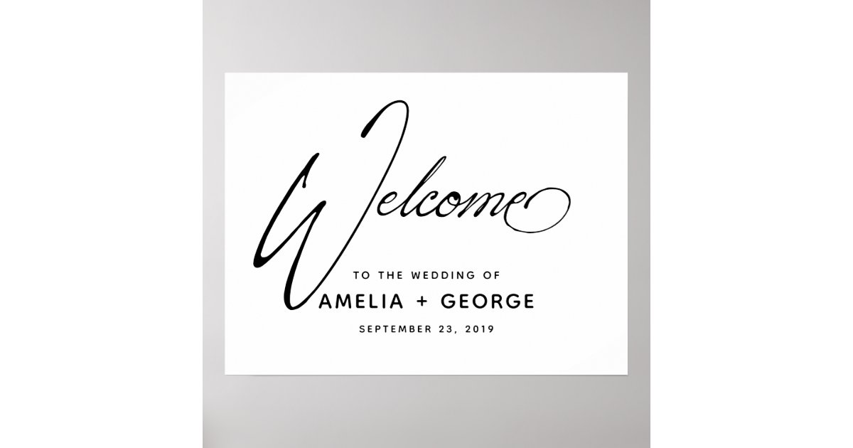 Typography Script Natural Handwriting Poster | Zazzle