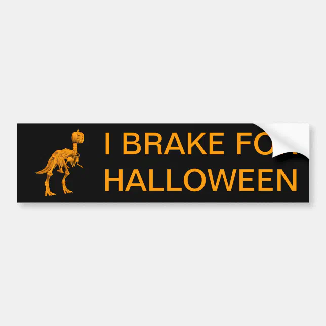 Tyrannosaurus tricktreatus bumper sticker | Zazzle