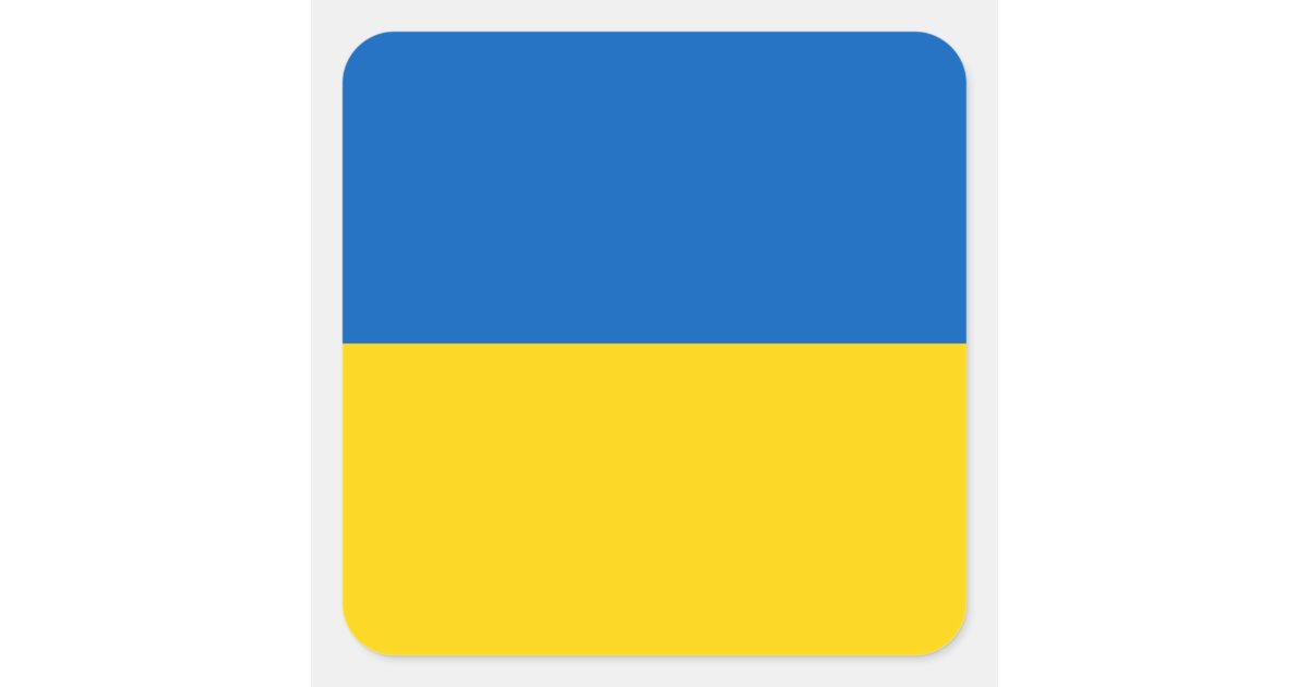 Ukraine (Ukrainian) Flag Square Sticker | Zazzle