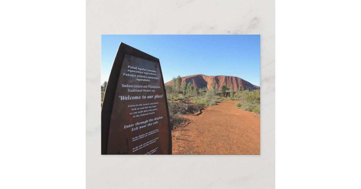 uluru welcome postcard | Zazzle