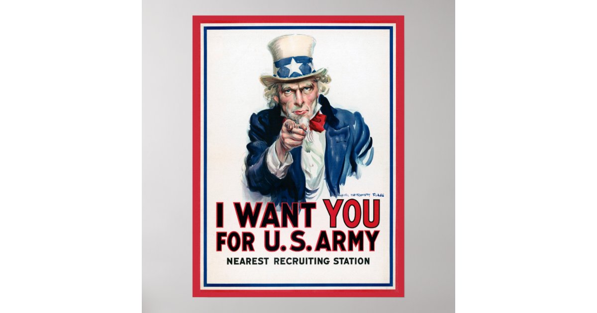 Uncle Sam Unedited Vintage Photos Old Aesthetic Poster | Zazzle