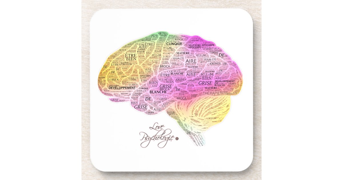Underneath glass brain psychology coaster | Zazzle