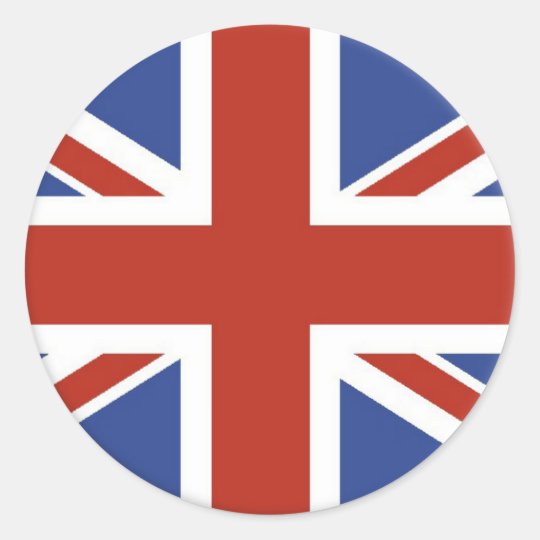 Union Jack UK Flag Circle Designs. Classic Round Sticker | Zazzle.com.au