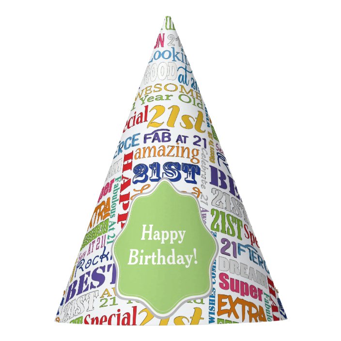 Unique And Special 21st Birthday Party Gifts Party Hat | Zazzle