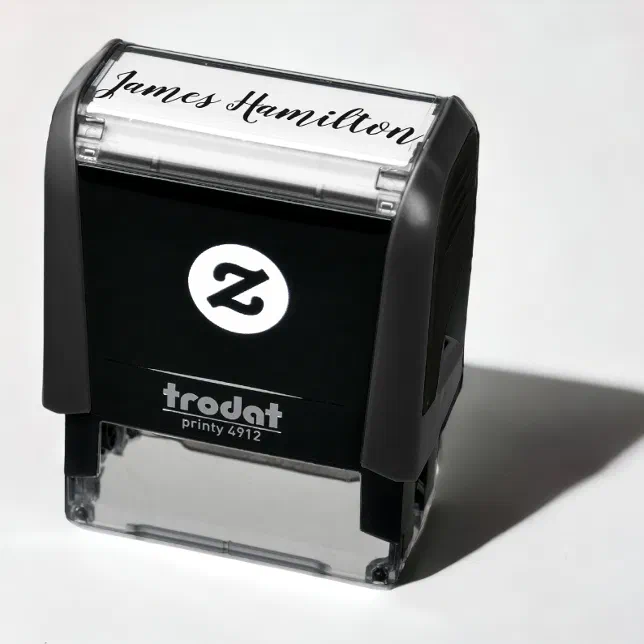Unique Custom Signature personalized Self-inking Stamp | Zazzle