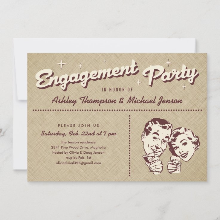 Unique Engagement Party Invitations | Zazzle