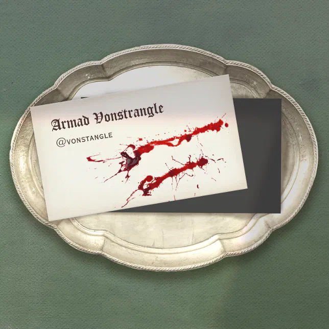 Vampire Blood Splatter, Horror Business Card | Zazzle