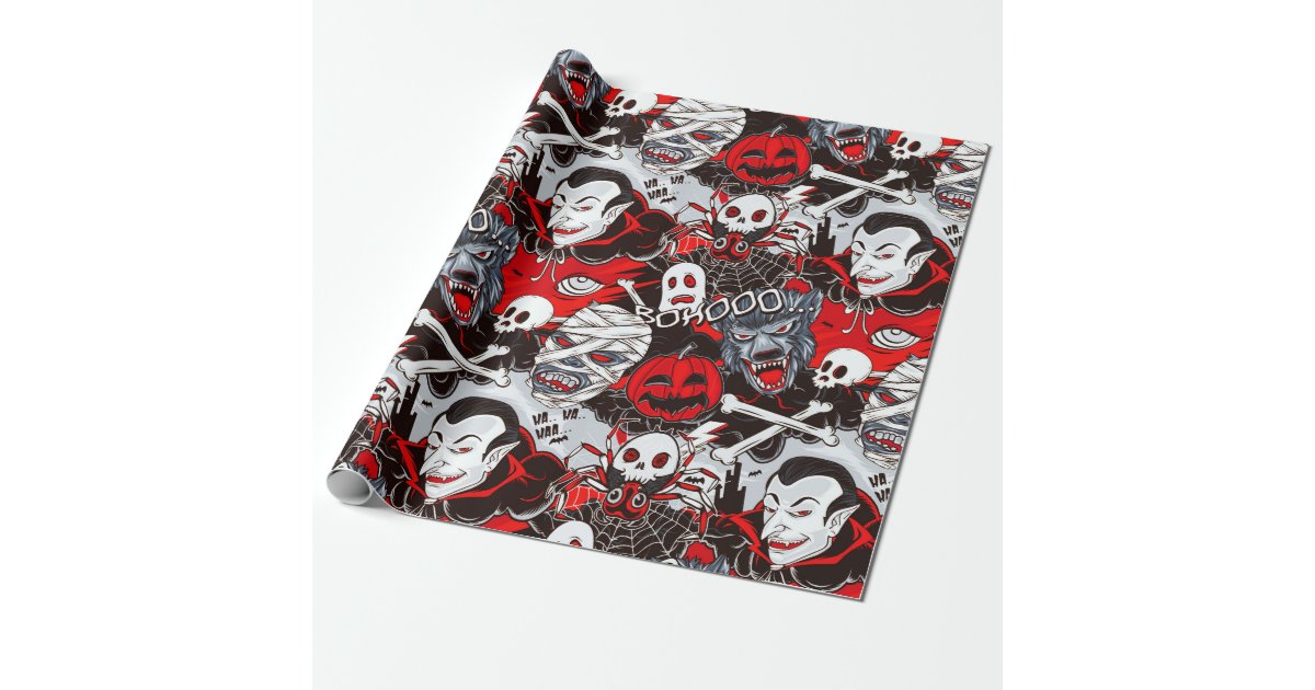 Vampires Night Matte Wrapping Paper, 30" x 6' Wrapping Paper | Zazzle