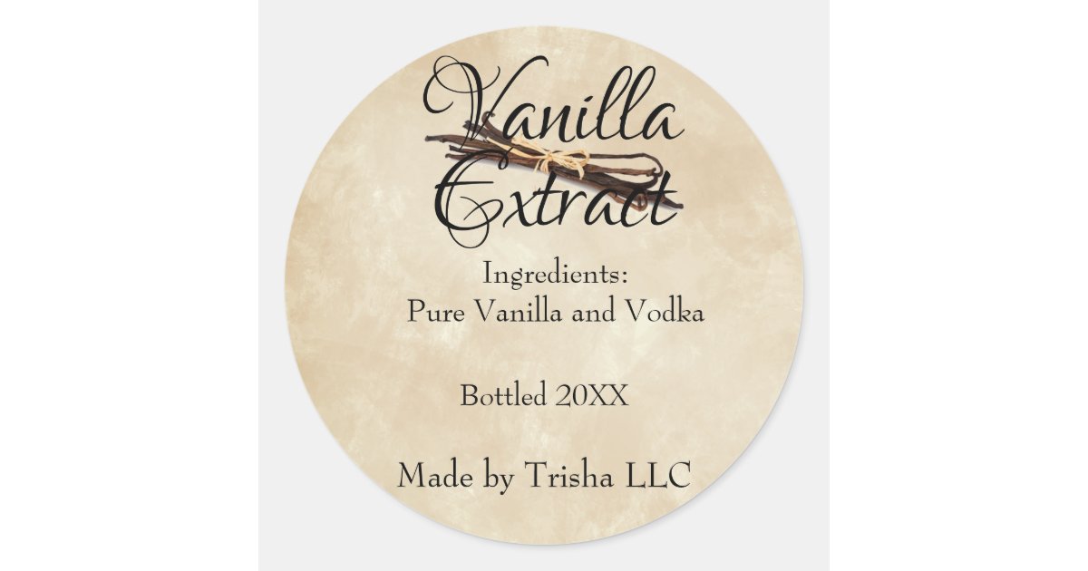 Vanilla Extract Custom Label | Zazzle
