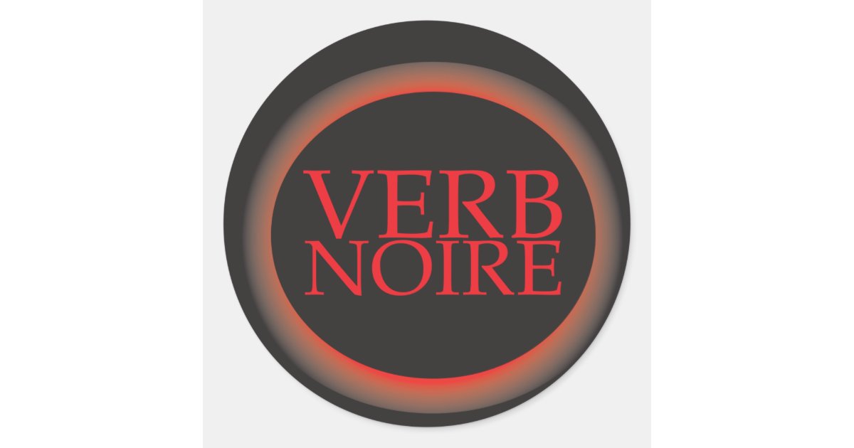 Verb_Noire Sticker | Zazzle