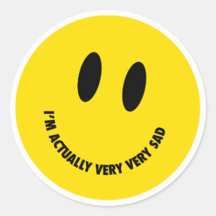 Happy And Sad Faces Stickers | Zazzle AU