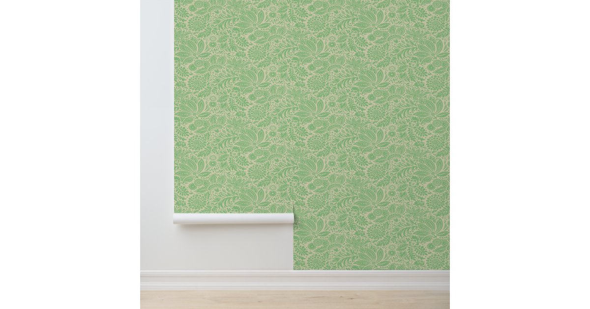 Victorian Era Floral & Foliage Chintz Pattern Wallpaper | Zazzle